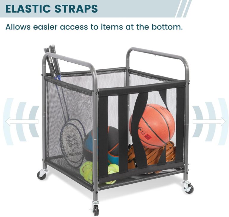 STORAGE MANIAC Ball Storage Bin Rolling Sports Ball Cart Review ...